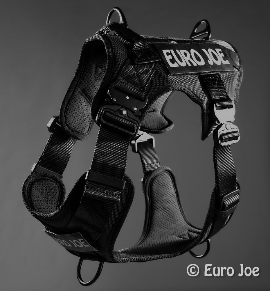 Euro-Joe Nylon Harness 'Tactical' Black | K9 Access